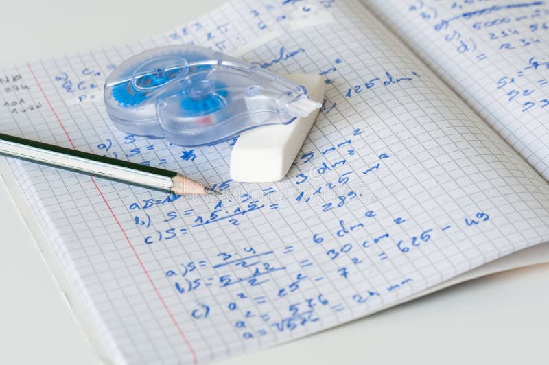 Maths exercise-book stock photo. Image of mathematics - 31246716