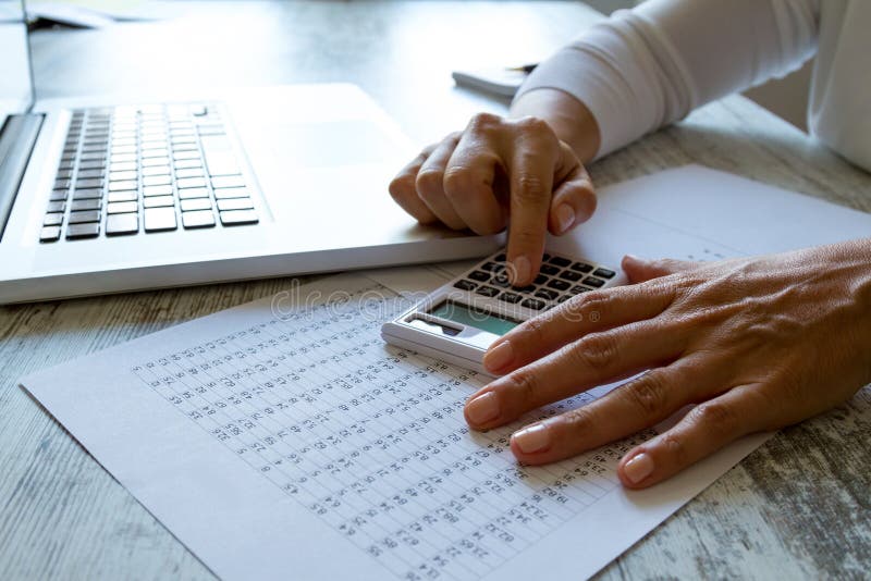Doing some calculations stock photo. Image of bookkeeper - 58712714