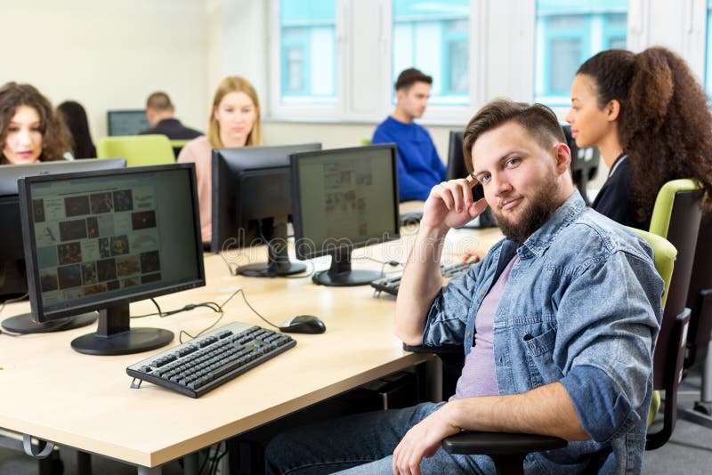 Doing Some Creative Thinking Stock Photo - Image of thoughtful, mouse ...