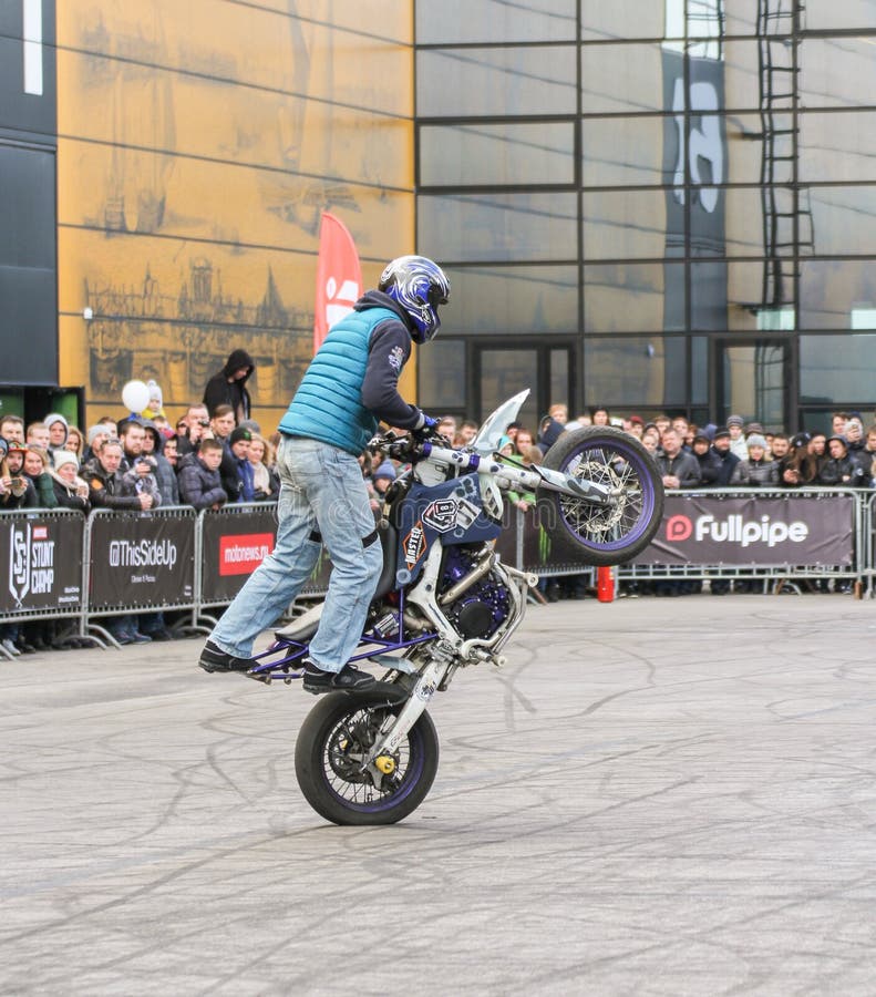Doing the Tricks on a Motorcycle. Editorial Image - Image of risk ...