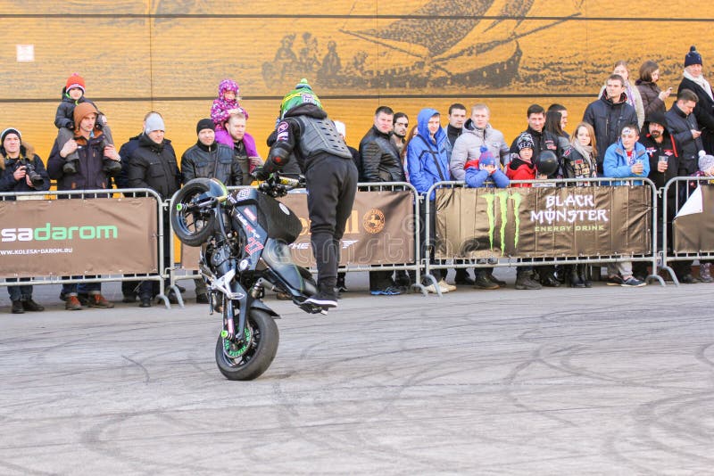 Doing the Tricks on a Motorcycle. Editorial Photo - Image of ...