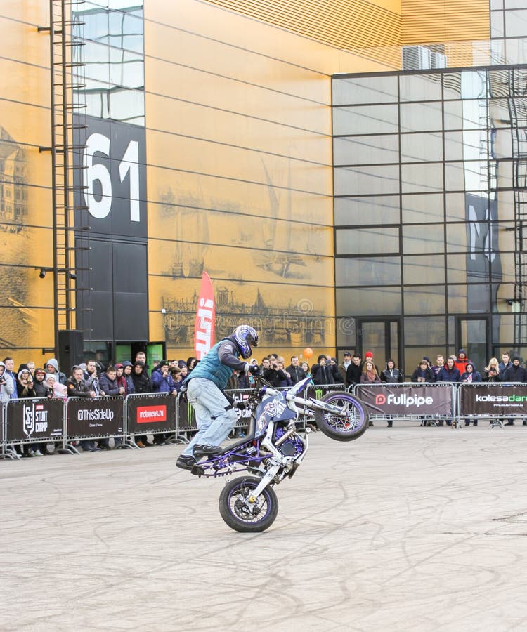 Doing the Tricks on a Motorcycle. Editorial Photo - Image of motor ...