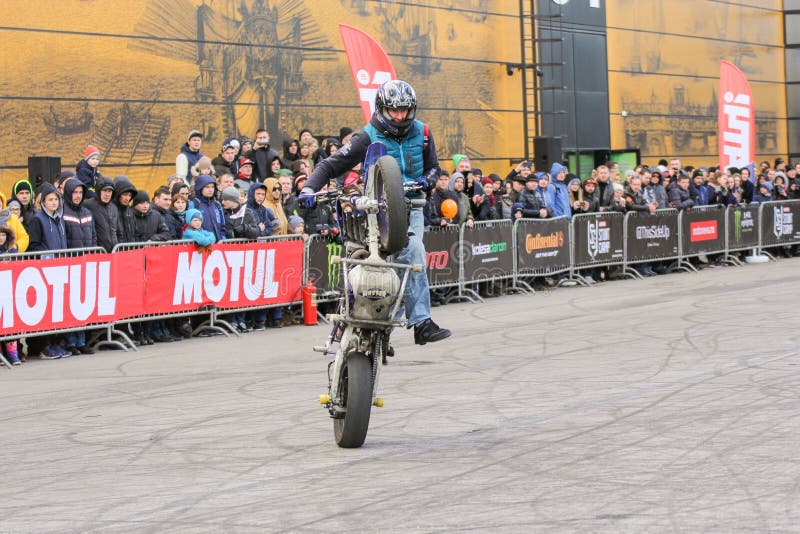 Doing the Tricks on a Motorcycle. Editorial Image - Image of risk ...