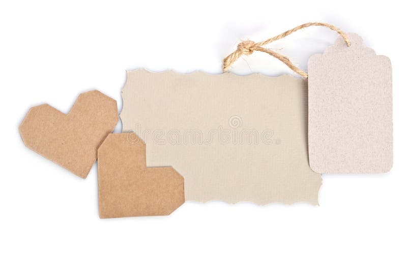 Dois Valentim Com O Vale-oferta Vazio No Fundo Branco Foto de Stock ...