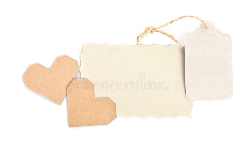 Dois Valentim Com O Vale-oferta Vazio No Fundo Branco Foto de Stock ...