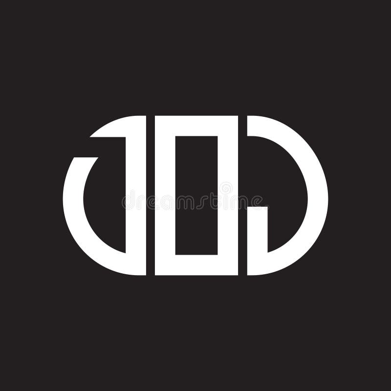 DOJ Letter Logo Design on Black Background. DOJ Creative Initials ...