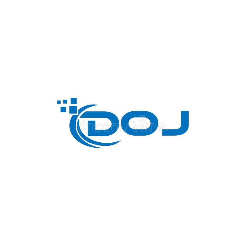 DOJ Letter Logo Design on White Background. DOJ Creative Initials ...