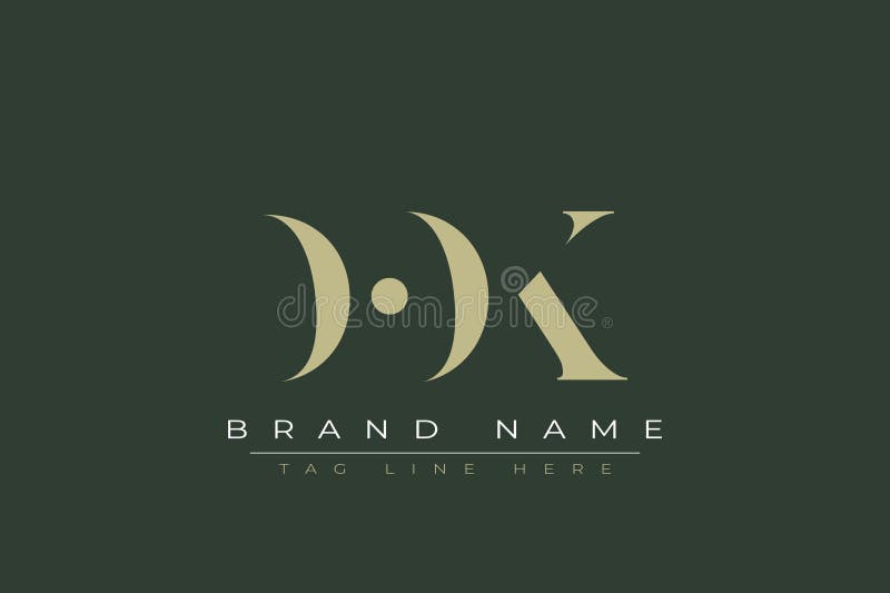 DOK Abstract Letter Logo Design Stock Vector - Illustration of serif ...