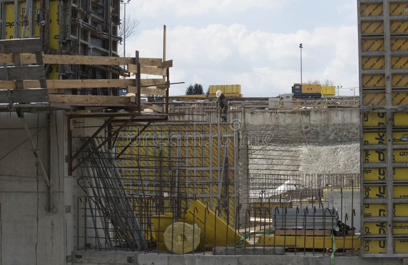 Doka Formwork on the Construction Side Editorial Stock Image - Image of ...