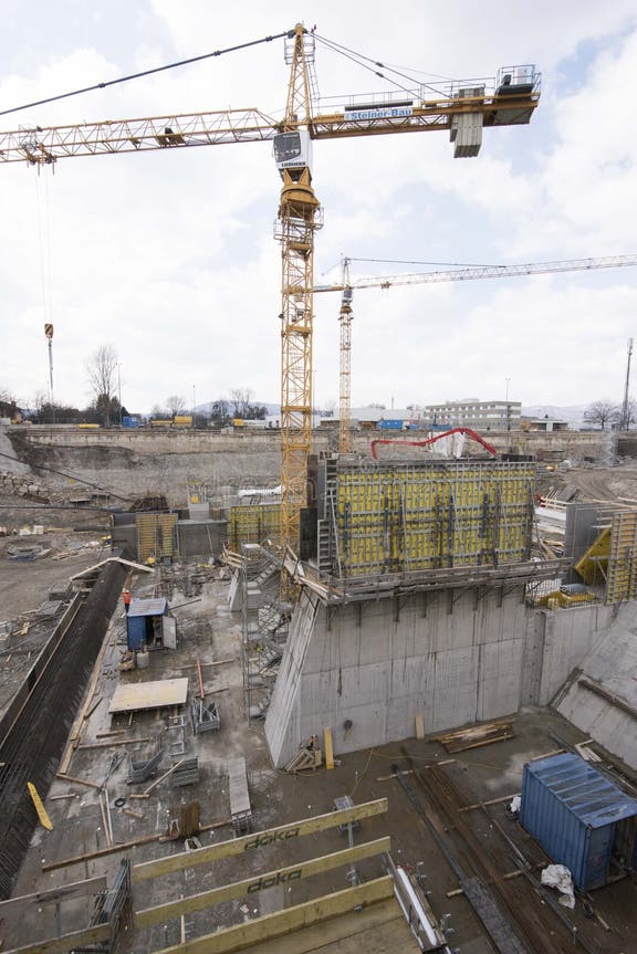 Doka Formwork on the Construction Side Stock Image - Image of ...