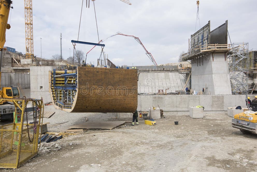 Doka Formwork on the Construction Side Editorial Stock Image - Image of ...
