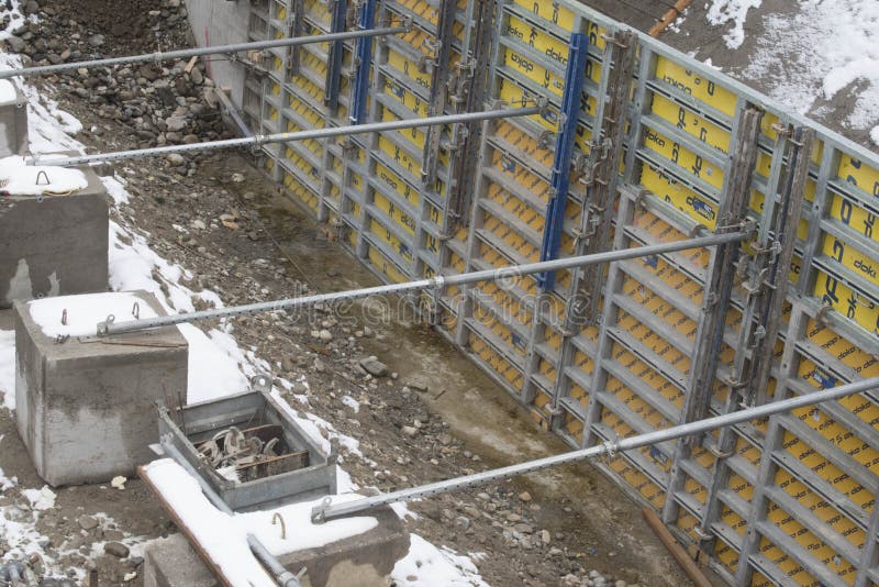 Doka Formwork on the Construction Side Editorial Stock Image - Image of ...