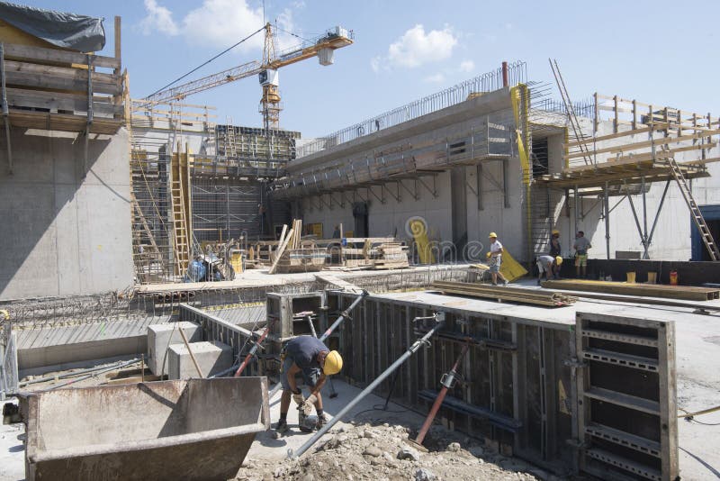 Doka Formwork on the Construction Side Stock Photo - Image of project ...