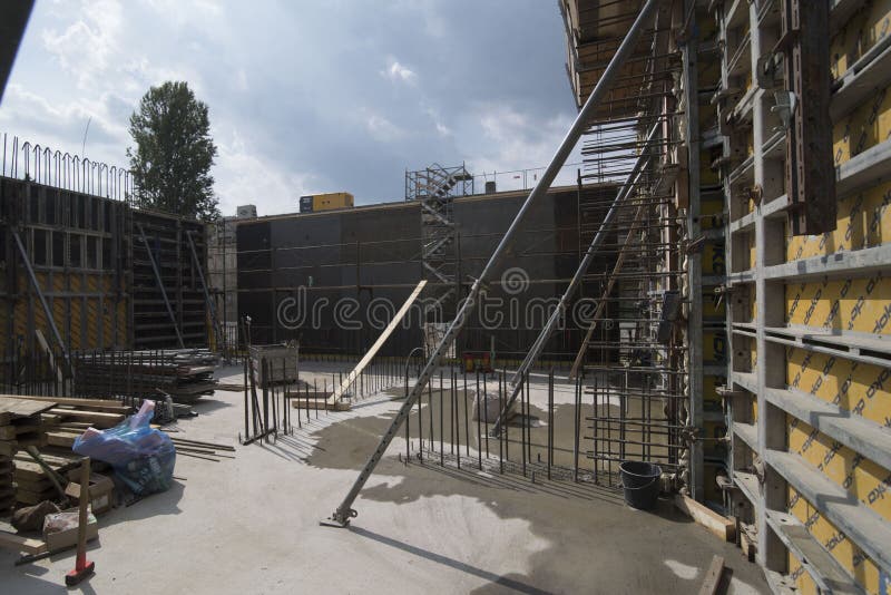 Doka Formwork on the Construction Side Editorial Photo - Image of ...