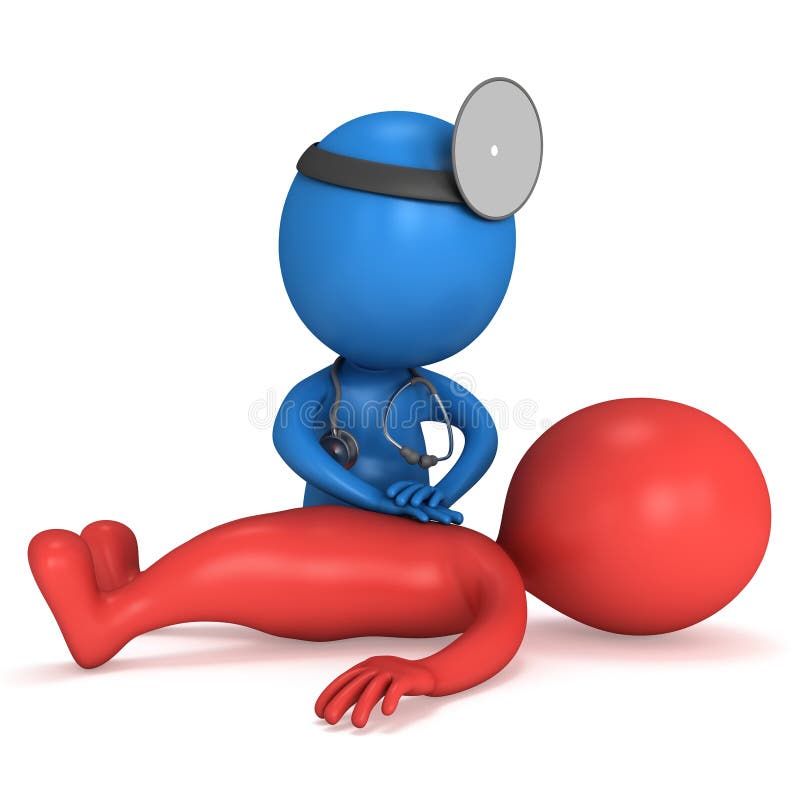 Doktor, Der Cpr-erste Hilfe Tut Stock Abbildung - Illustration von ...