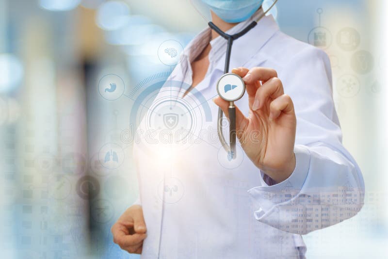 Doktorn Diagnostiserar Levern Arkivfoto - Bild av sunt, hjärta: 102580044