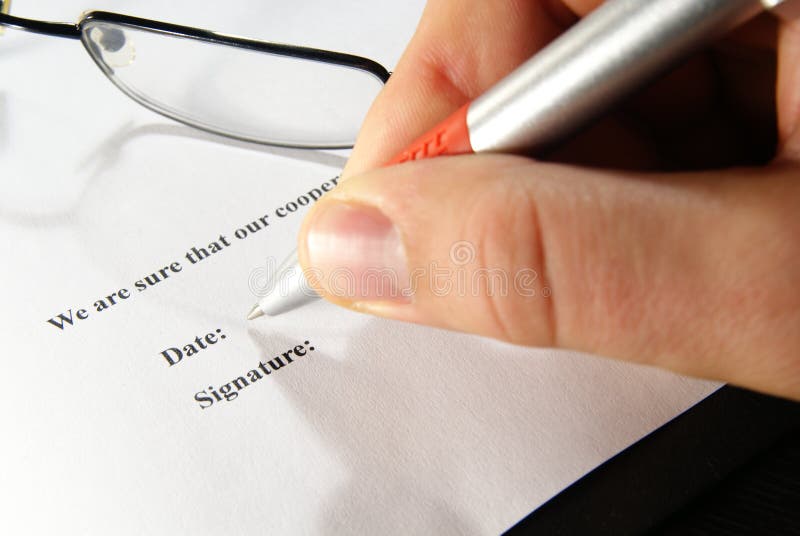 Dokumentu podpis obraz stock. Obraz złożonej z papier - 11560813