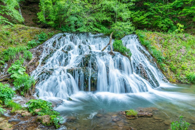 Dokuzak Waterfall in Strandzha Mountains in Bulgaria Stock Image ...