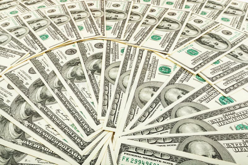 Dolar Papiergeld Achtergrond Van Bankbiljetten Stock Afbeelding - Image ...