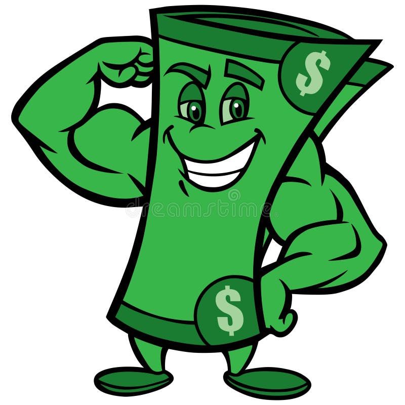 Dolar poderoso ilustración del vector. Ilustración de ahorros - 72945412