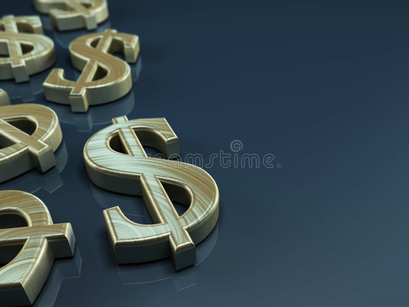 Symbol dolara ilustracji. Ilustracja złożonej z gotówka - 4678022