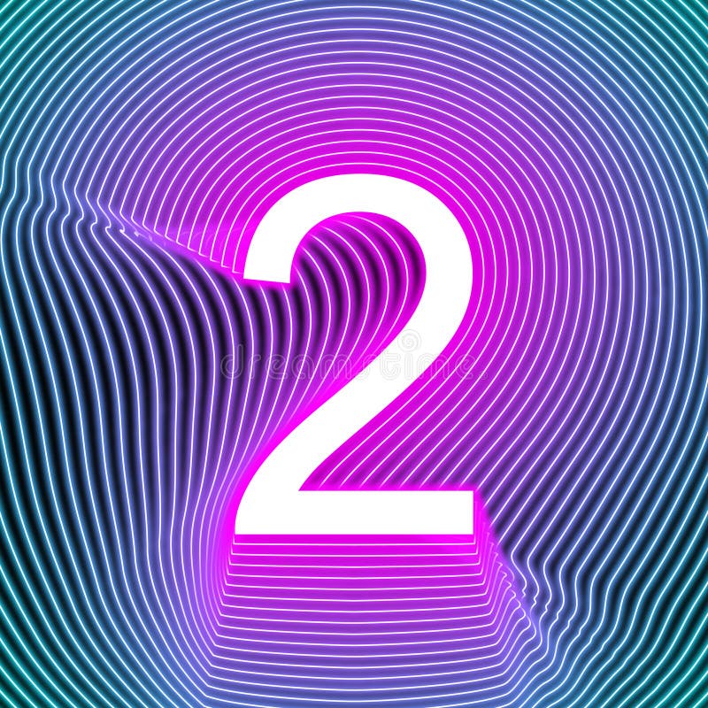 Number Two Symbol Neon Stock Illustrations – 984 Number Two Symbol Neon ...