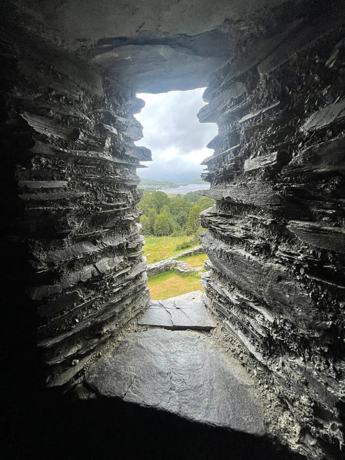 Dolbadarn Castle Window View Stock Image - Image of history, travel ...