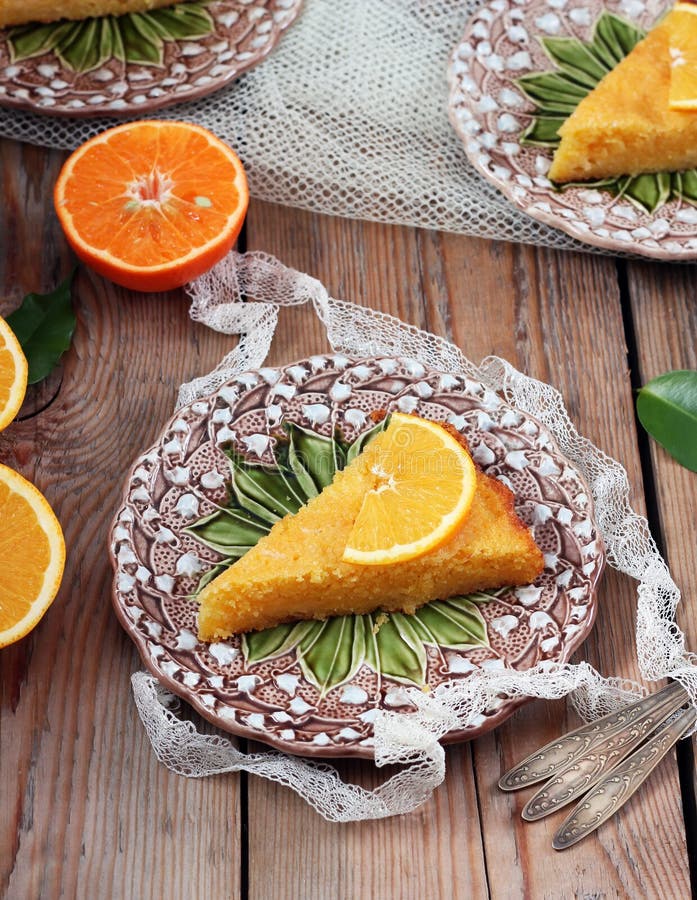 Dolce Del Burro Di Limone E Della Polenta Immagine Stock - Immagine di ...