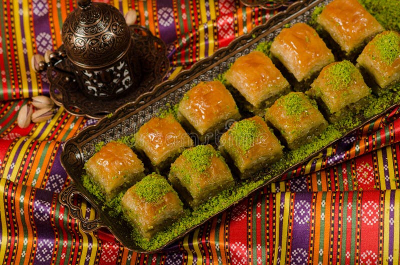Dolce Turco Della Cucina Turca Baklava Immagine Stock - Immagine di ...