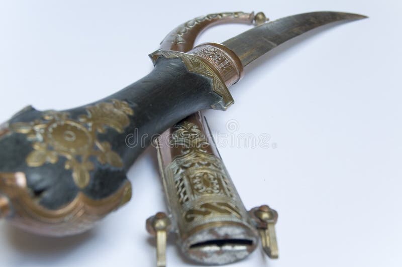 Arabischer Traditioneller Antiker Dolch Stockfoto - Bild von arabien ...
