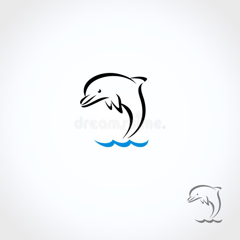 Dolphin-vectorpictogram Cartoon Vectorpictogram Geïsoleerd Op Witte ...