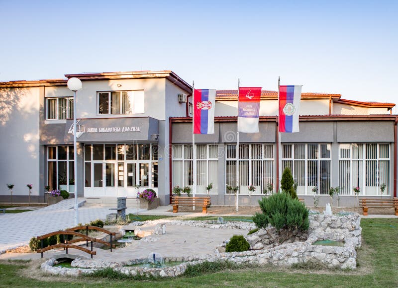Doljevac, Serbia - August 8, 2021: Public Library Building in Doljevac ...