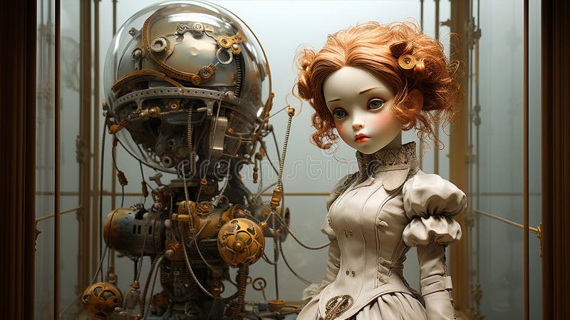 Doll Art Architecture and Costume Stock Illustration - Illustration of ...