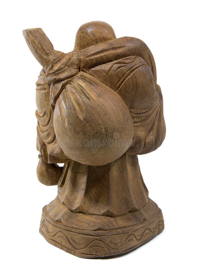 Doll carved Chinese God stock photo. Image of china, smile - 46494582