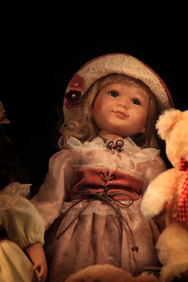 Doll at the window stock photo. Image of decoration, curtain - 29190518