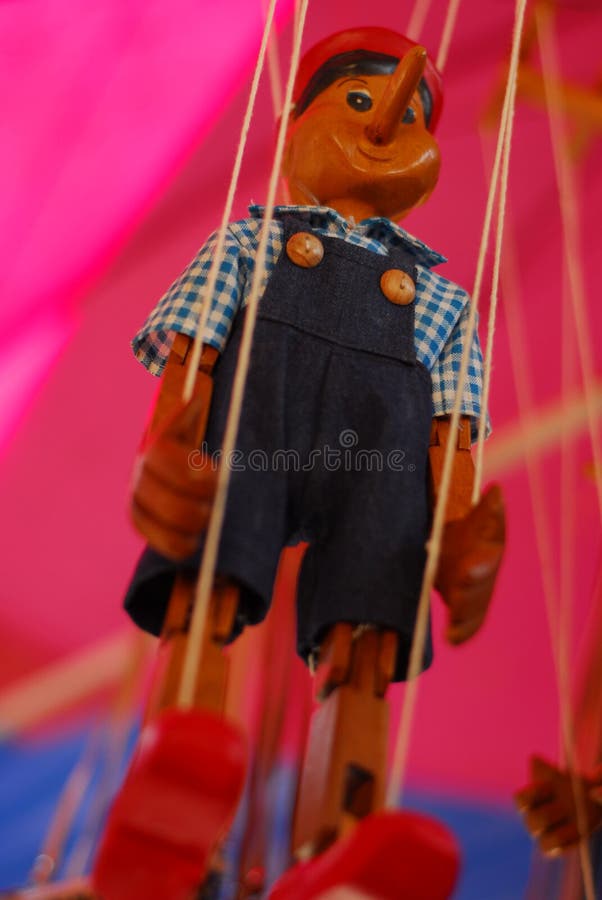 Doll Wood Pinocchio Handmade Puppet Retro Toy Stock Image - Image of ...