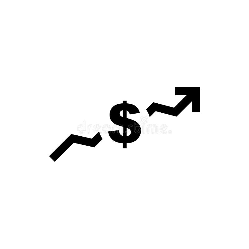 Dollar, Arrow Indicates a Price Increase, Icon Vector Stock Vector ...