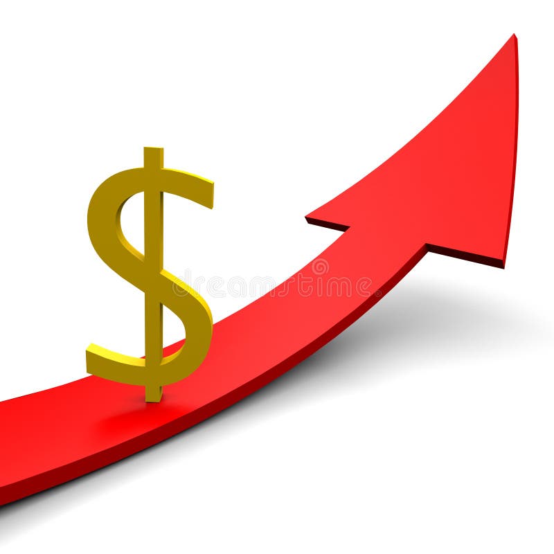 Price Growth with Arrow Symbol. Stock Illustration - Illustration of ...