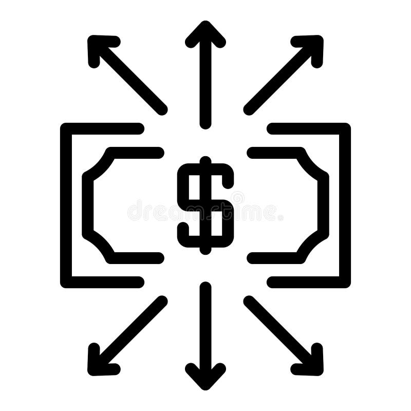 Dollar Increase Graph Icon in Simple Style Stock Vector - Illustration ...