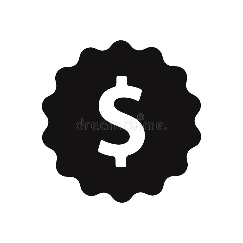 Dollar Badge Vector EPS Icon with Contour Version Stock Vector ...