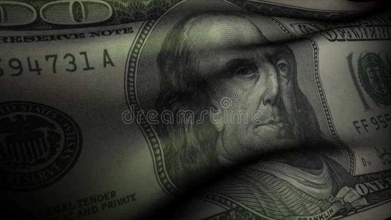 Dollar Bank Note, Money Waving Flag Animation. Stock Footage - Video of ...