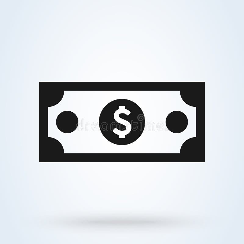 Dollar Banknote Flat Style. Vector Illustration Icon Isolated on White ...
