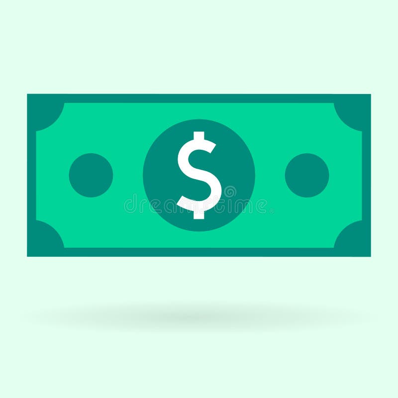 Dollar banknote icon stock vector. Illustration of design - 106955328