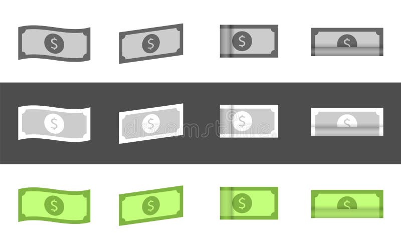 Dollar banknote set stock illustration. Illustration of commerce ...