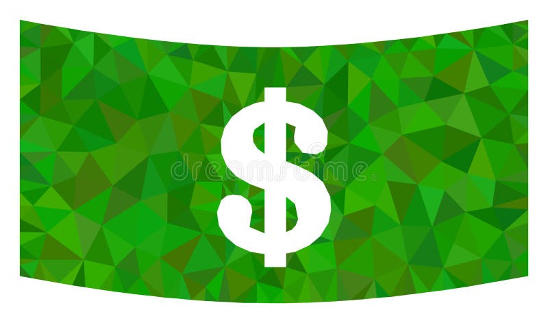 Dollar Banknote Triangle Filled Icon Stock Vector - Illustration of ...