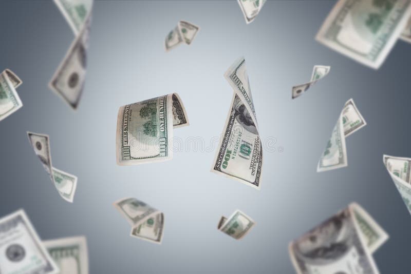 Dollar Banknotes Falling stock photo. Image of profit - 40088334