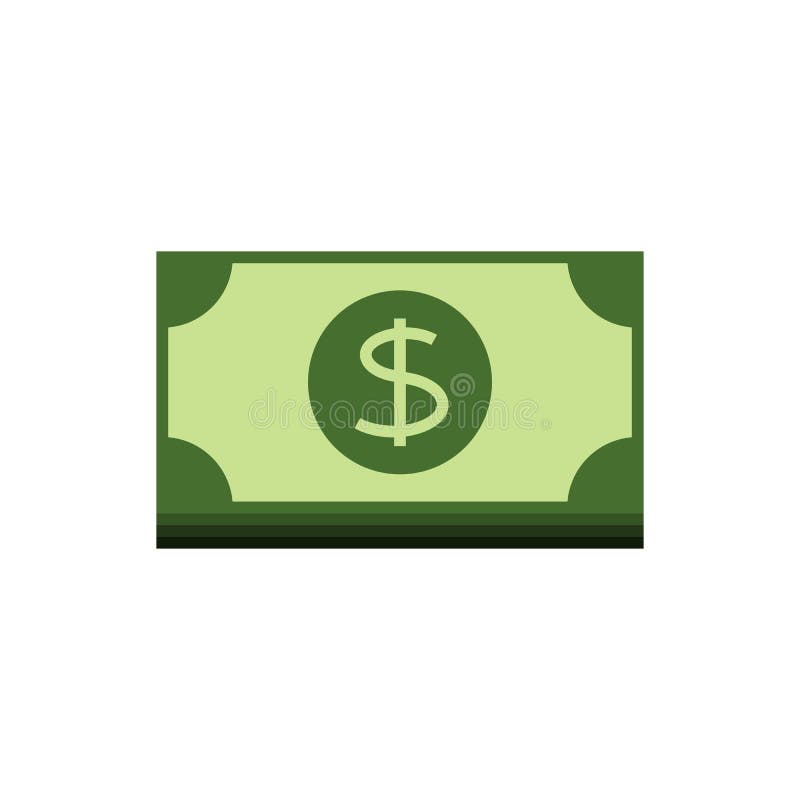 Dollar banknotes flat icon stock vector. Illustration of paper - 116205793