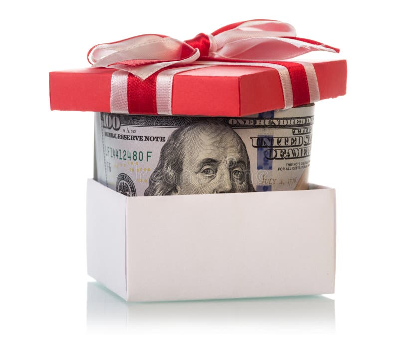 Dollar Banknotes In Gift Box Stock Photo - Image of bank, green: 54050012