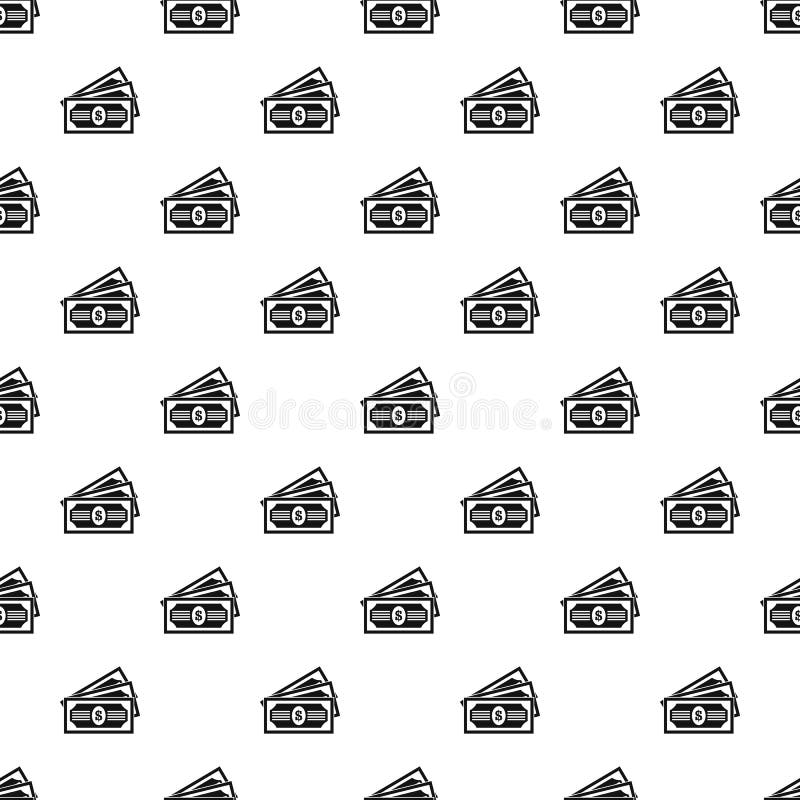 Dollar Banknotes Pattern, Simple Style Stock Illustration ...