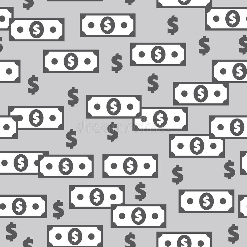 Dollar Banknotes Seamless Pattern Stock Vector - Illustration of ...